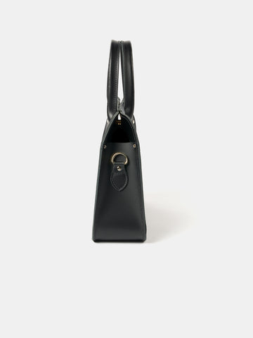 The Mini Work Bag - Black | Leather Briefcase