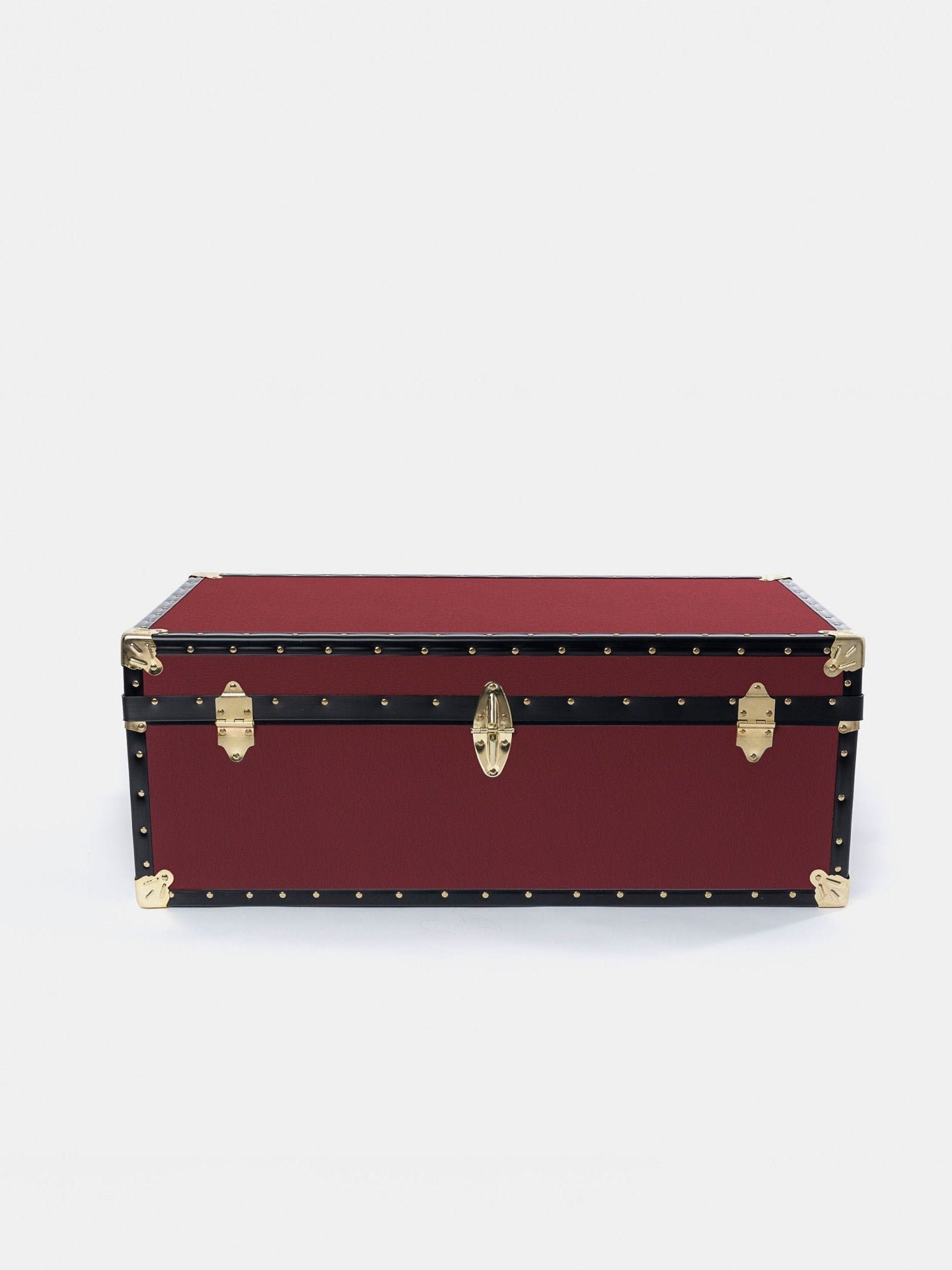 Steamer Leather Trunk - Burgundy | Cambridge Satchel